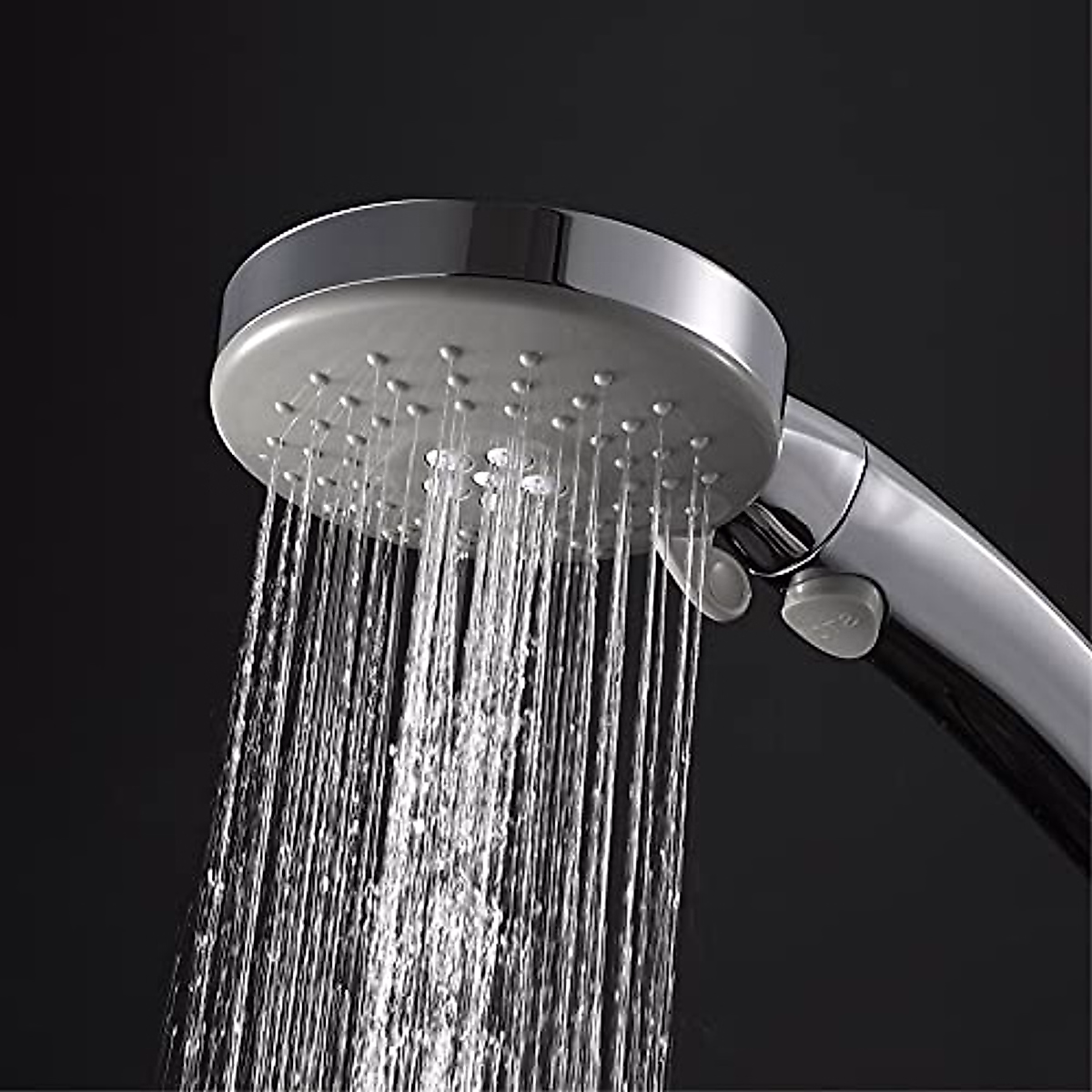 Deliao Elderly Handheld Shower Head Designed For Disabled Pregnant Woman Gravidas With 79-Inch Hose Suciton Cup Holder Bracket Home Care Control Button Convenient Push Button Chrome