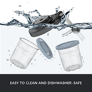 Omnikit Pint Containers Replacement for Ninja Creami Deluxe Pints and Lids - 4 pack, 24OZ XL Cups Compatible with Ninja Creami 11-in-1 Ice Cream Maker NC500 NC501 Series (Deluxe-Grey/Red/Blue/Mint)