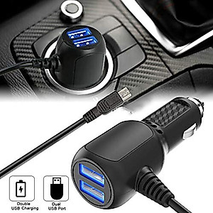 Dash Cam Charger, Dosili car Dash cam USB Power Cord, Micro USB & Mini USB Cable, for Dash Camera and GPS Charger Power Cord（11.5ft）