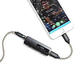 GUCraftsman OTG Cable iOS to Type C/USB C Headphone Amplifier Cable 6N Single Crystal Silver for FiiO BTR5 Q1 Q3 Q3s Qudelix 5K xDuoo Link2 XD-05PLUS E1DA 9038G3 9038S 9038D for iPhone iPad iPod Touch