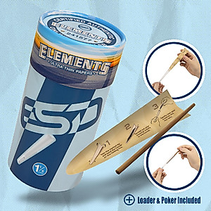 Elements Ultra Thin Rolling Paper Cones 1 1/4 | 100 Pack | Pre Rolled with Tips and Packing Tubes Included
