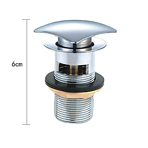 tooloflife 1 Pack Basin Waste Plug Pop-Up Universal Odor Resistant Sink Drain Replacement for Bathroom Kitchen Basin Sink and Bathtub (6 CM)