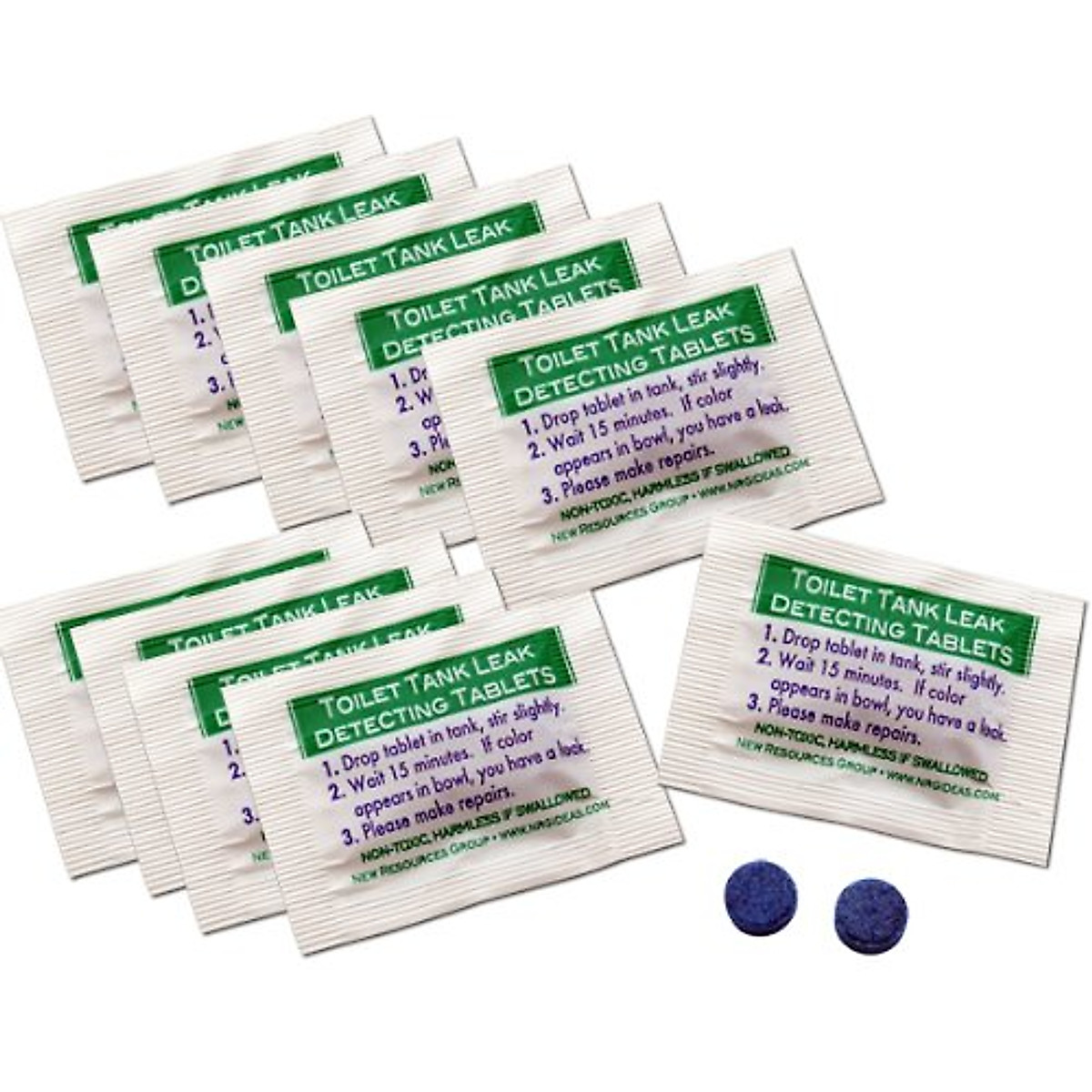 Toilet Leak Detecting Tablets - Dye Tablets for Bathroom Leaks - Detect Silent Leaks