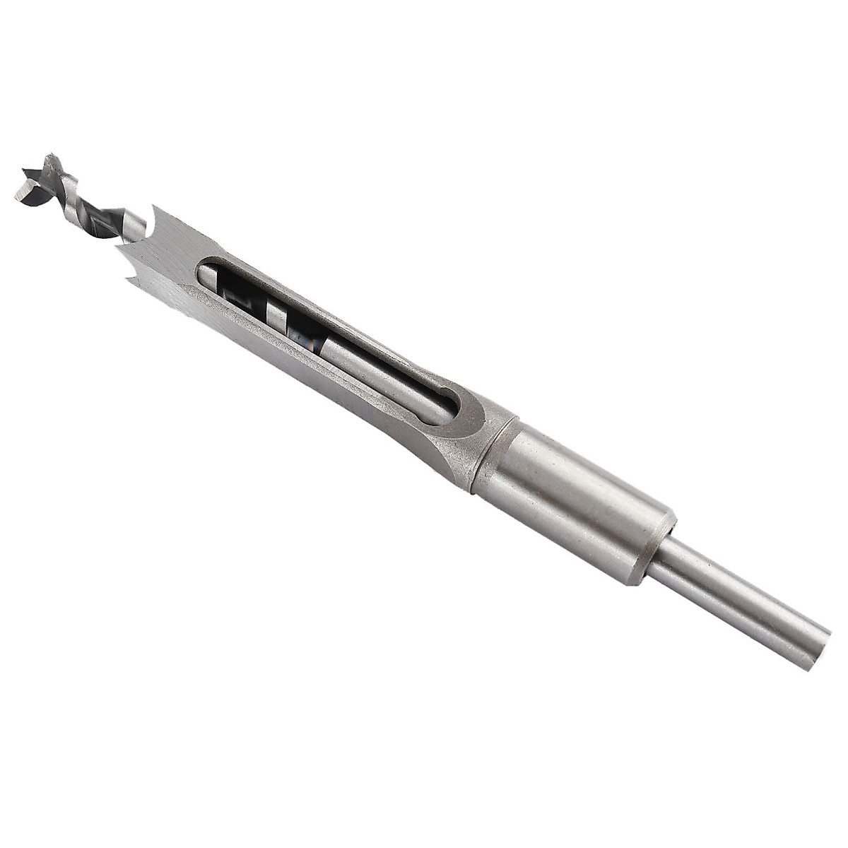 7 pcs Square Hole Mortise Chisel Drill Bit Tools 3/4" 5/8" 9/16" 1/2" 3/8" 5/16" 1/4", HSS Woodworking Hole Saw Mortising Chisel Drill Bit Set