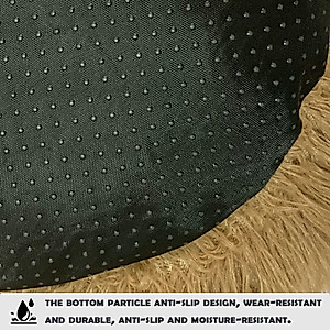 TTANFY Ferret Plush Donut Bed Soft Plush Small Pet Cushion Long Plush & Self-Warming Bed Waterproof Bottom for Ferret Guinea Pig and Small Animals (Brown)