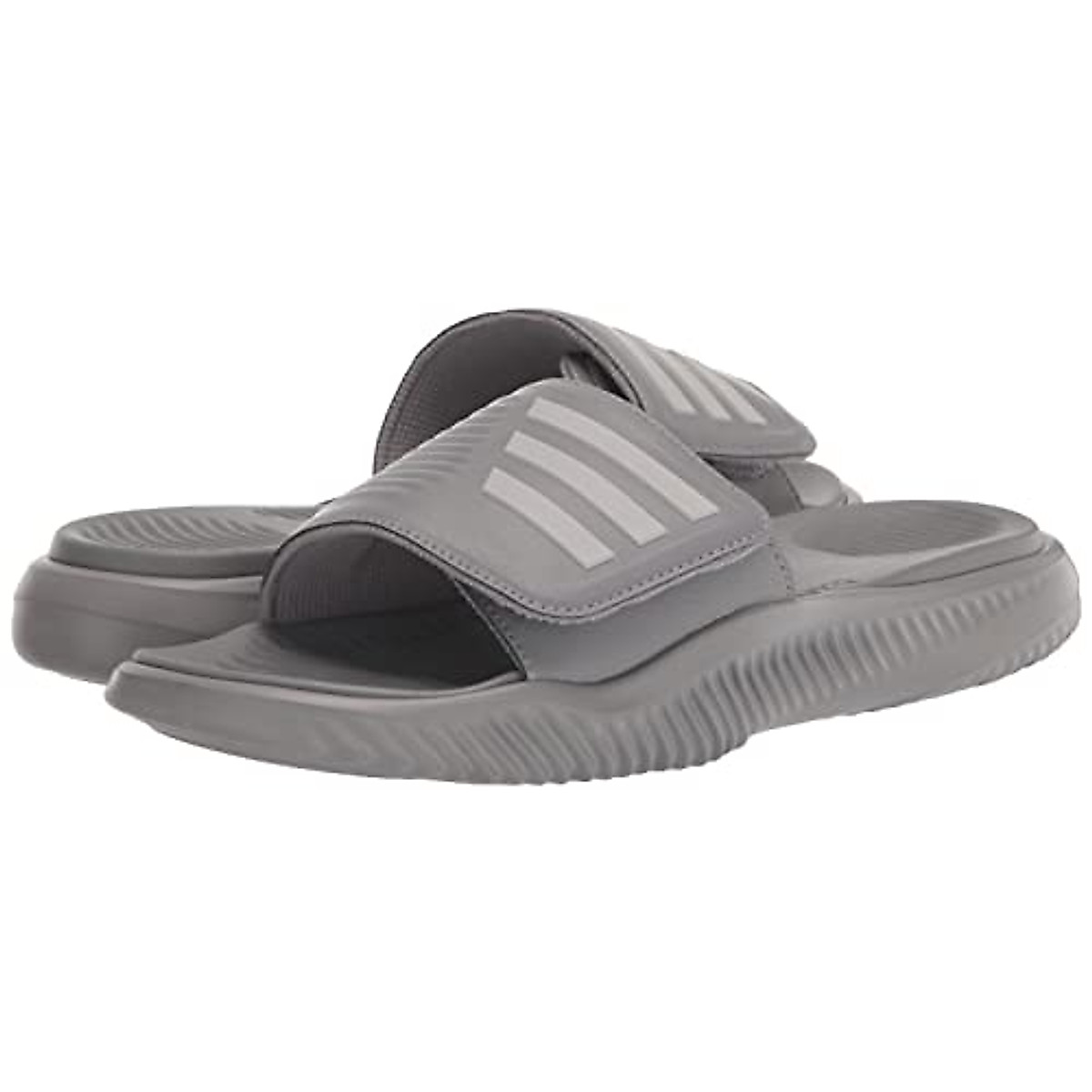 adidas Unisex Alphabounce 2.0 Slides Sandal, Grey/Grey/Grey, 9 US Women