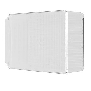 Delaman Pantry Storage Bins with Lid Large Capacity Transparent Food Grade Portable Durable Multifunction Pantry Containers(B)