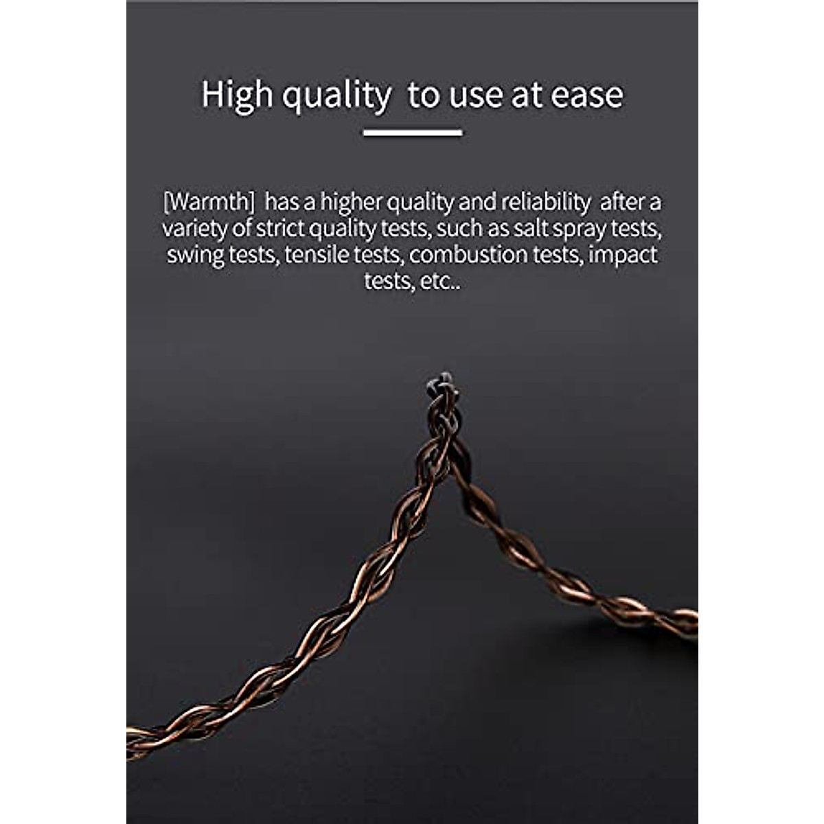 KZ CCA 2PIN IEM Earphone Cable, 4 Core High-Purity Copper Twisted IEMs Replacement Cable, Earbud Headphone Replacement Copper Extension Cable for KZ ZST ZSTX EDX ES4 AS10 CCA C10 C16 TRN V80 V90