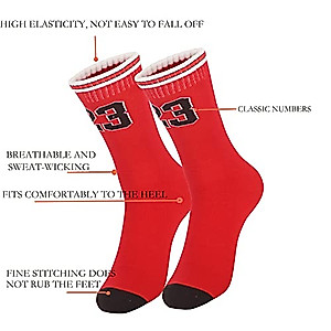 NIUNEW 3 Pairs Basketball Socks for Boys and Girls,Athletic Running Breathable Youth Sports Basketball Socks Gifts for Kids 6-14 (One Size, 3 pairs #23)