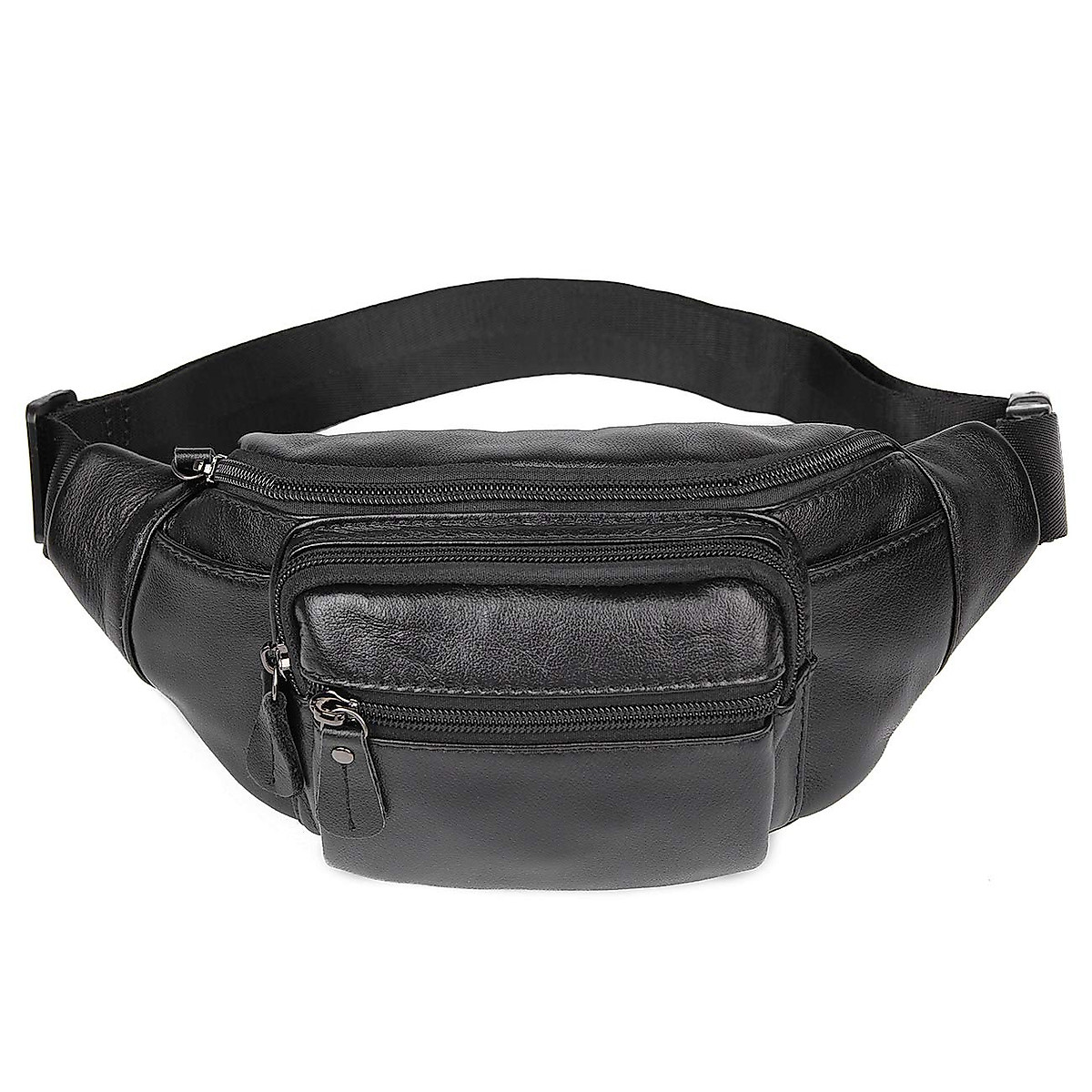 Polare Napa Leather Fanny Pack Waist Bag For Outdoor Travel Camping Cycling Running