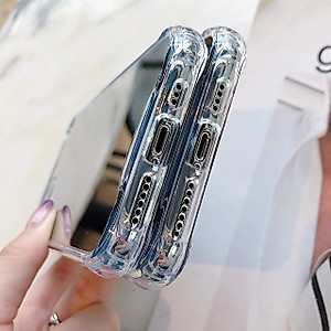 KEXAAR Mirror case for iPhone 11 Pro Max Case, [Four Corner Thick Guard Shockproof] Hard Back Soft Bumper Protective Cover Girls Woman Makeup Touch up Back Camera Selfies (Mirror 11 ProMax)