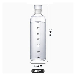 TIMLUX Transparent With Time Scale Water Bottle Creative Large Capacity Leakproof Drop-Resistant Plastic Drink Cup For Climb Travel New (Size : 700ml, Color : Transparent)