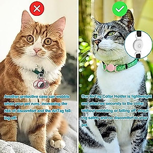 2 Pack IPX8 Waterproof AirTag Dog Collar Holder, Hidden Air Tag Case for GPS Puppy Kitten Cat Collar, Silicone AirTag Mount Tracker Cover Compatible with Pets Harness,Safety Anti-Lost(Pink,Purple M)