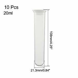 FveBzem 10 PCS 20ml Conical Centrifuge Tube Microcentrifuge Tube Sterile Plastic Test Tubes with Leak-Proof Screw Caps Lab Container with Graduated and Write-on Spot, Non-Pyrogenic, DN/RNase Free