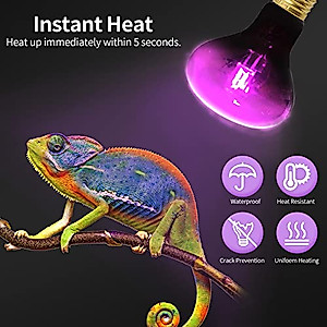 AOMRYOM 100W Basking Spot Infrared Night Heat Lamp Moonlight Heat Bulb for Reptiles & Amphibians 2 Packs