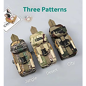 JUSIMON Pencil Case Pencil Box Storage Box for School Students Boys Teens Kids Small Tool Bag Large Capacity Pen Case Pouch Men Camo Cordura (Desert)