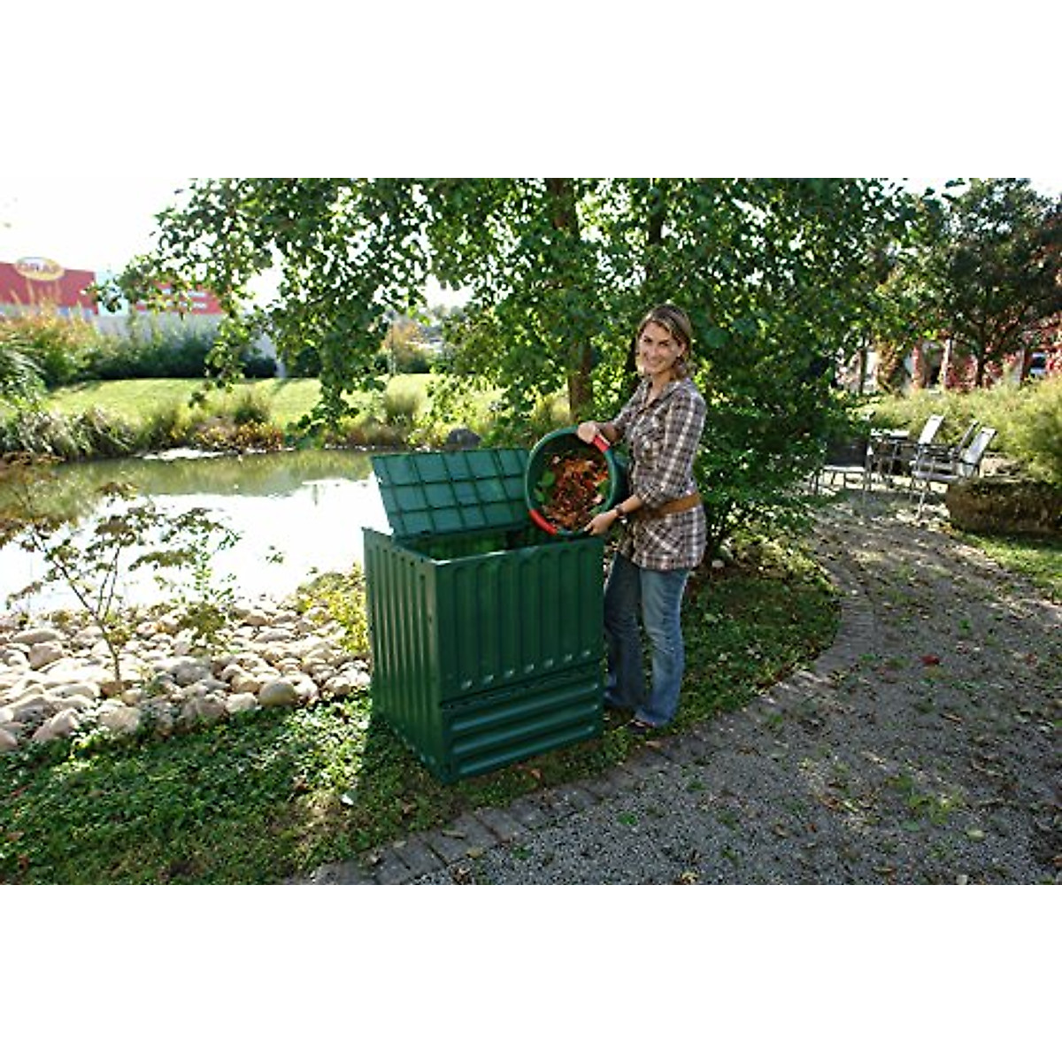 Exaco Trading Co. 627003 Exaco Eco King Basic Compost Bins, 110-Gallon, Green