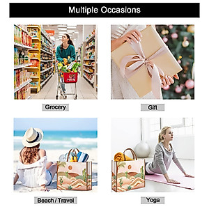 NymphFable 5 Pack Gift Bags Medium 17.7 * 15 * 5 inches Reusable Party Gift Bags Tote Bags for Birthday Wedding Party Favour Present Wrap with Handles