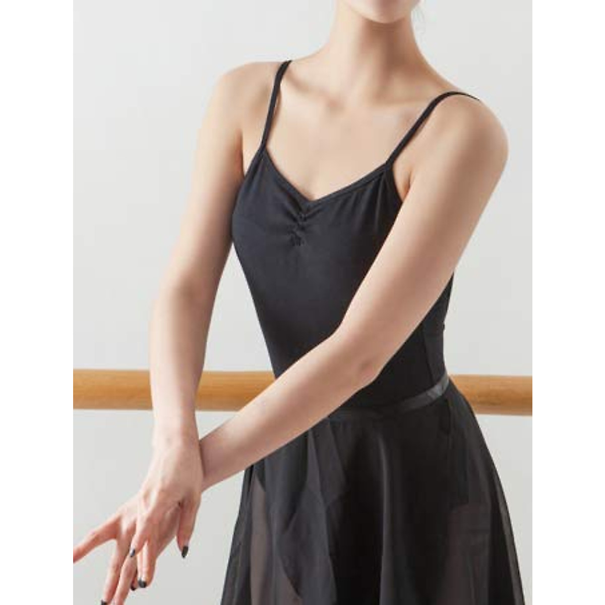 WENDYWU Women's Ballet Leotard Dance Classical Leotard Clothes, Gymnastics Leotards, Women Ballerina Outfits(M,Black)