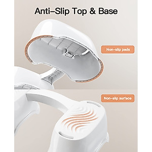 Pipishell Toilet Stool, 7” Bathroom Stool for Toilet, Detachable Toilet Potty Step Stool for Adults and Kids, Ergonomic Toilet Footstool with Non-Slip Pad, PITS01