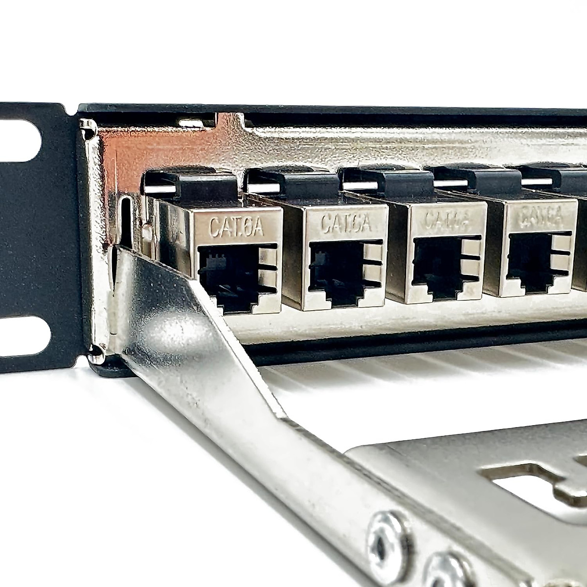 ETS 24-Port CAT6A FTP Shielded 1U Patch Panel 19-Inch Loaded w/Tool ...