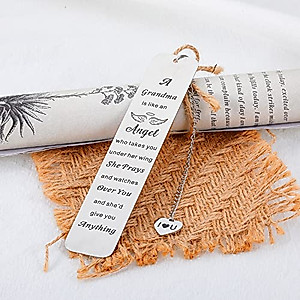 Grandma Gifts from Grandchildren Birthday Gifts for Grandmother from Grandaughter Grandson Mother's Day Gift Bookmark for Grandma Nana Grammy Grandmother Gift from Teen Kid First Time New Grandma Gift