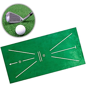 Golf Training Mat for Swing Detection, Premium Golf Hitting Mats, Mini Portable Crystal Velvet Practice Training Aid Rug for Home Indoor Office Outdoor Backyard (12" X 24"), by Sgaloge