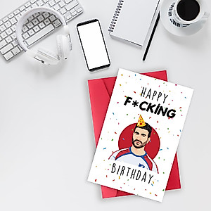 BENNLOOS Humorous Roy Kent Birthday Card for Him Her, Rude Ted Lasso TV Show for TV Fans, Special Bday Card Gifts with Envelope