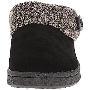 Clarks Women's Knit Scuff Slipper, Black, 8 M US