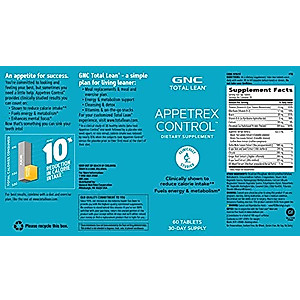 GNC Total Lean Appetrex Control (California Only), 60 Tablets,
