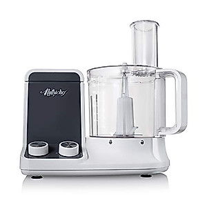 NutriChef Ultra Quiet 600 Watt Powered Electric Processor & Vegetable Chopper Multipurpose 12 Cup Processor, Speed Function for Easy Food Prep-6 Attachment Blades NCFP8, Day White