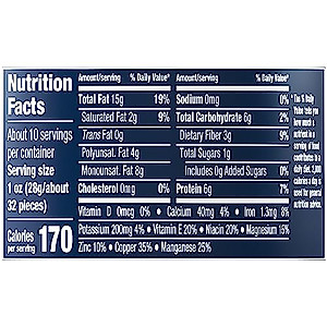 PLANTERS Roasted Unsalted Mixed Nuts, 10.3 oz Canister