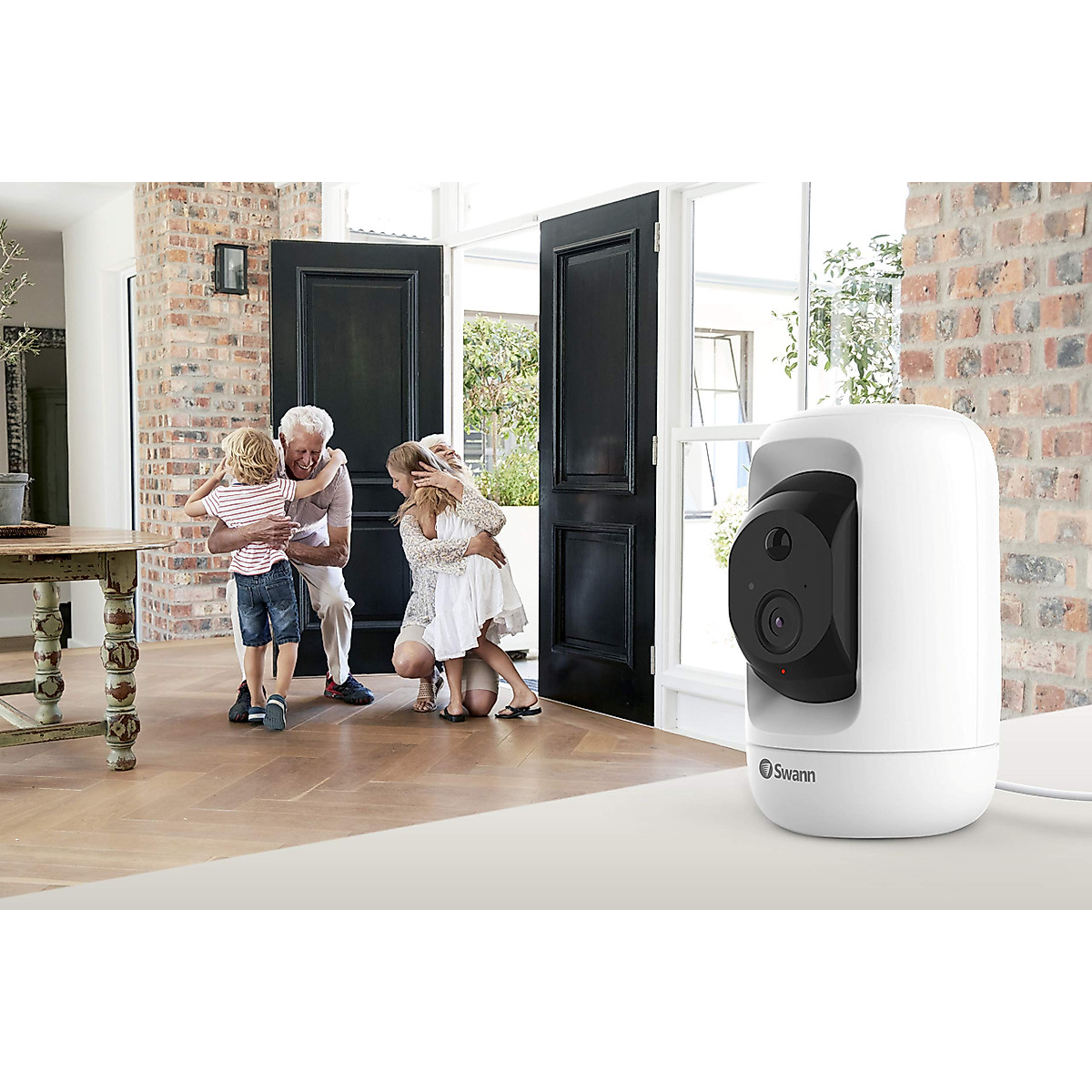Swann Pan & Tilt Indoor 1080p Full HD Wi-Fi Home Security Camera with 2-Way Talk, Remote Camera Movement, Siren, Heat and Motion Triggered Mobile Alerts, Night Vision, Free Cloud & Local Recording