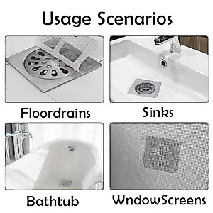 Disposable Drain Covers for Showers - Exceptional Hair Catcher, Shower Drain Cover Hair Catcher, Bathroom Drain Hair Catcher, and Disposal Drain Cover in One, 20PC