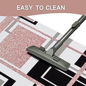 FRAMICS Anti Fatigue Kitchen Mats Set of 2, Non Slip Cushioned Kitchen Rug Sets, Washable Geometric Square Kitchen Runner Rugs for Home Office Laundry, 17'' x 47'' + 17'' x 30'' Abstract Art Patchwork