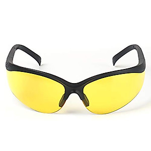 LaneTop Shooting Glasses For Men and Women, Anti Fog ANSI Z87.1 Safety Glasses with Hard Shell Case, UV400 Eye Protection for Shooting Range Glasses, Yellow Lens