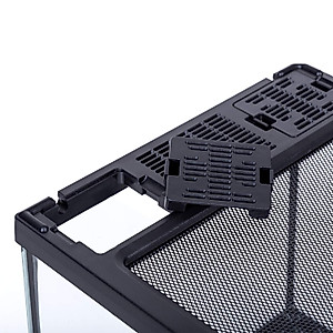 REPTIZOO Mini Reptile Glass Terrarium Tank 8"x8"x8", Front Opening Door Full View Visually Appealing Mini Reptile or Amphibians Glass Habitat