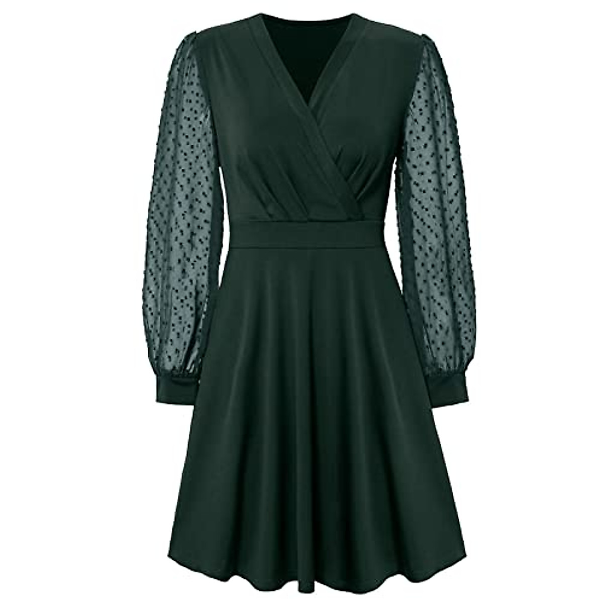 Fall Clothes for Women 2022, Black Formal Dresses Neutral Dress Short Sleeve Dress Wedding Women's Long Stylish Casual V-Neck Slim Dress with Pockets Women's Winter Dresses Under (L, Green)