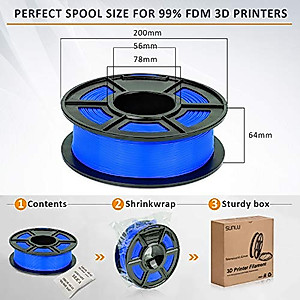 SUNLU 3D Printer Filament Dryer S2 Black and 1KG PLA Filament 1.75mm Blue