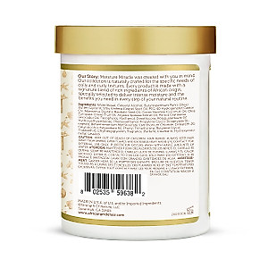 African Pride Moisture Miracle Coconut Oil & Baobab Oil Leave-In Hair Cream - Provides Intense Moisture & Helps Repair Natural Coils & Curls, Hydrates & Strengthens, 18 oz