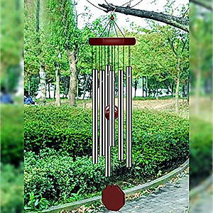 4 Pack Pgzsy Memorial Wind Chimes Outdoor Large Deep Tone, Outdoor Sympathy Wind-Chime Personalized with 6 Tuned Tubes, Elegant Chime for Garden Patio Balcony and Home