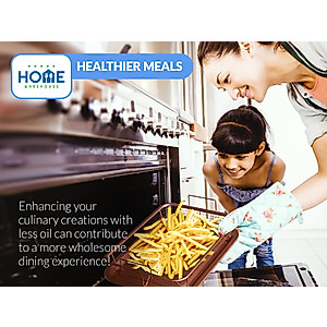 Home Warehouse Premium Carbon Steel Air Fryer Basket for Oven | Superior Craftsmanship | Sleek Design | Robust, Rust-Proof and Dishwasher-Safe