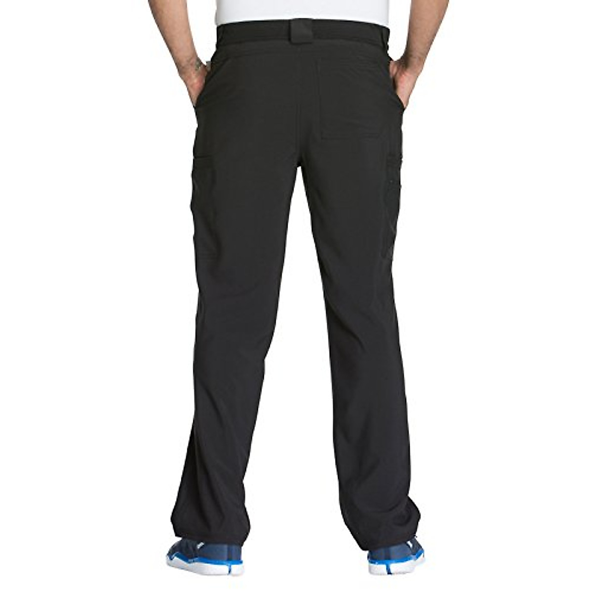 Cherokee Men's Scrub Pants Modern Fit 6 Pockets Tapered Leg with Drawstring CK200A, M, Black