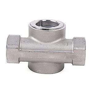 Water Flow Indicator, Stainless Steel 1" NPT Female Thread Sight Flow Indicator with Plastic Impeller