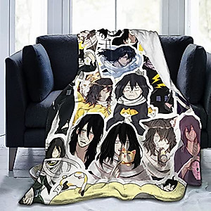 Blanket Aizawa Shota Soft and Comfortable Warm Fleece Blanket for Sofa,Office Bed car Camp Couch Cozy Plush Throw Blankets Beach Blankets