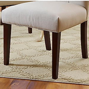 Christopher Knight Home Crown Fabric Dining Chairs, 2-Pcs Set, Off-White