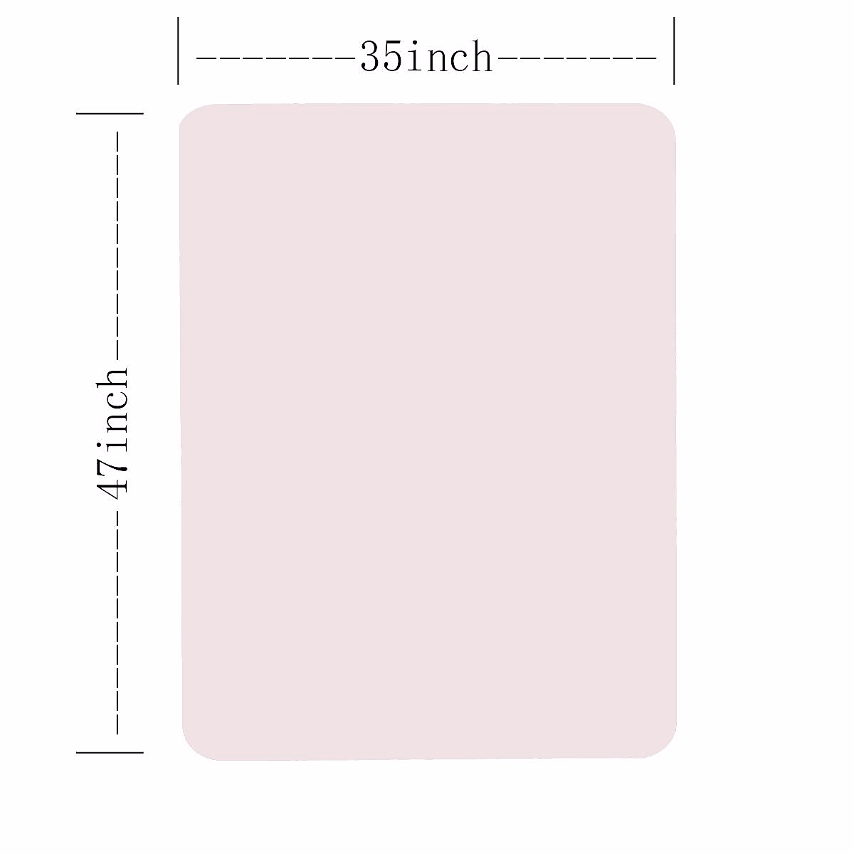 2Pack Thickest Chair Mat for Hardwood Floor - 1/8" Thick 47" X 35" Crystal Clear Chair Mat for Hard Floor, Can't be Used on Carpet Floor