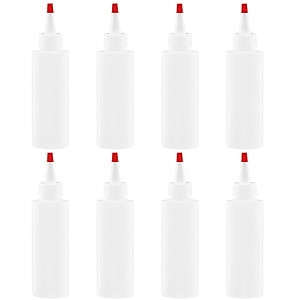 LAKESHORE TRADE 6-pack Premium Plastic Condiment Squeeze Squirt Bottles for Sauces, Paint,Oil, Condiments,Salad Dressings, Arts and Crafts - Food Grade - 4OZ