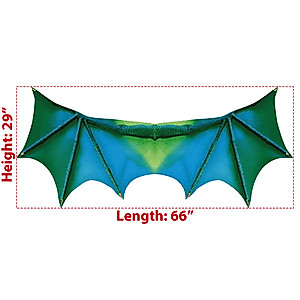 Seasons Halloween Women Dragon Cape Wings,Green or Purple (One Size Fits Most) (Green)