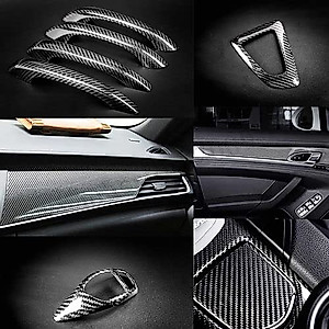 Auto Accessories 5D Glossy Carbon Fiber Wrap Vinyl Film Car Interior Wrap Stickers, Car DIY Interior Exterior (12 * 60inch) (US Stock)